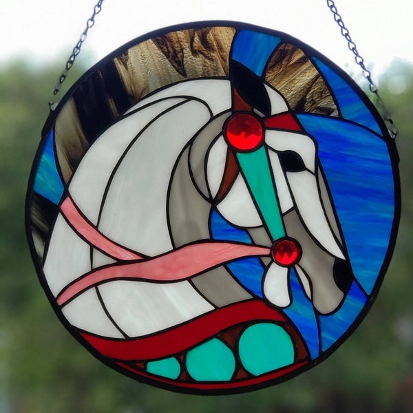 Stained Glass Carousel Horse - Etsy