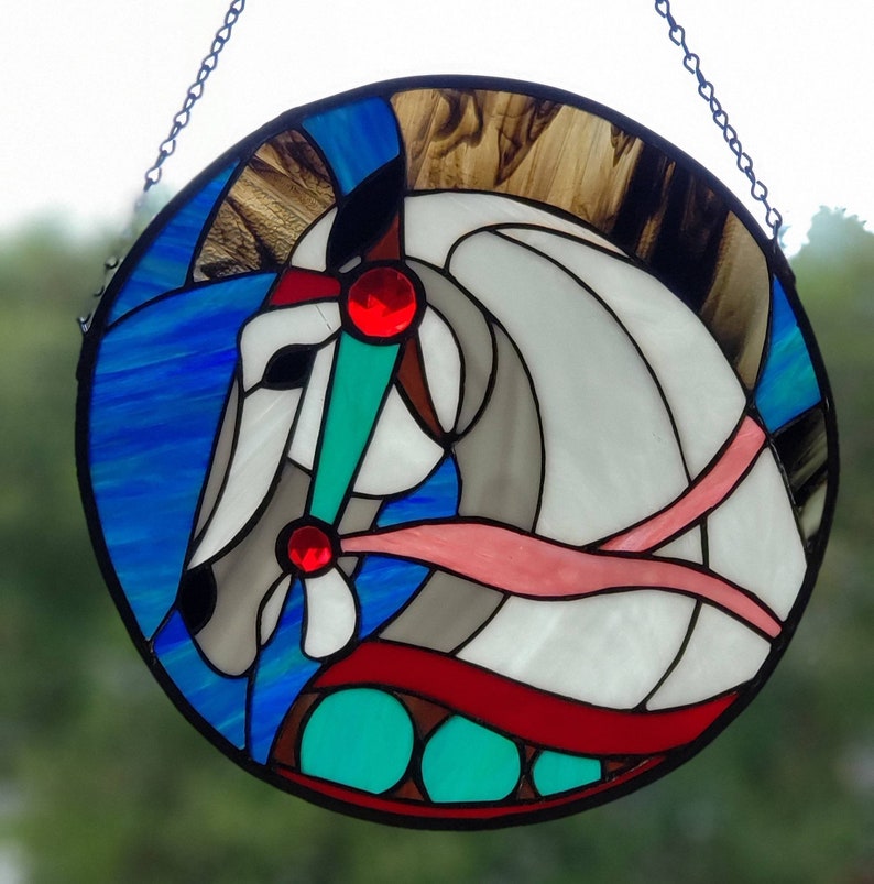 Stained Glass Carousel Horse - Etsy