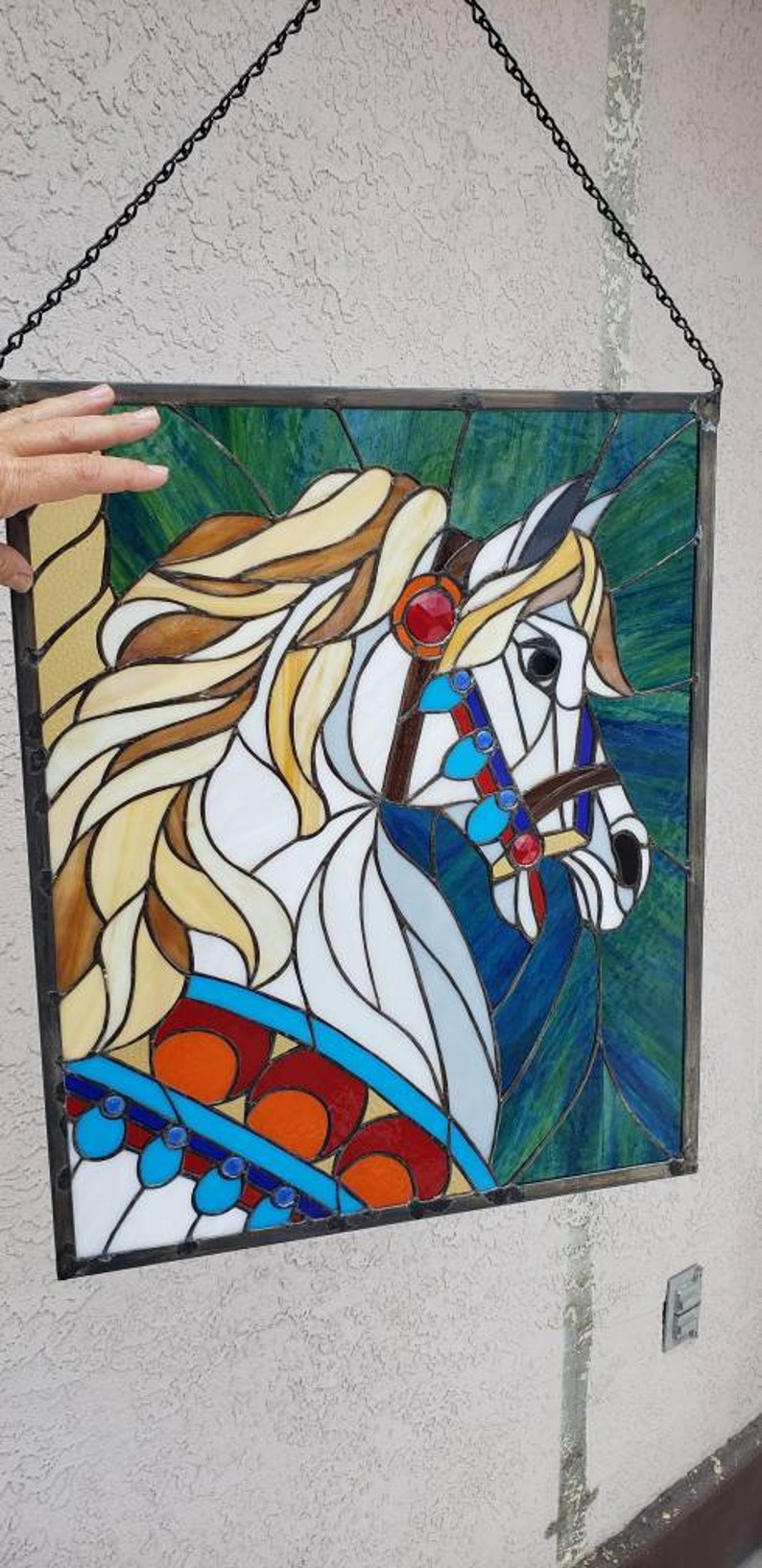 Stained Glass Carousel Horse - Etsy