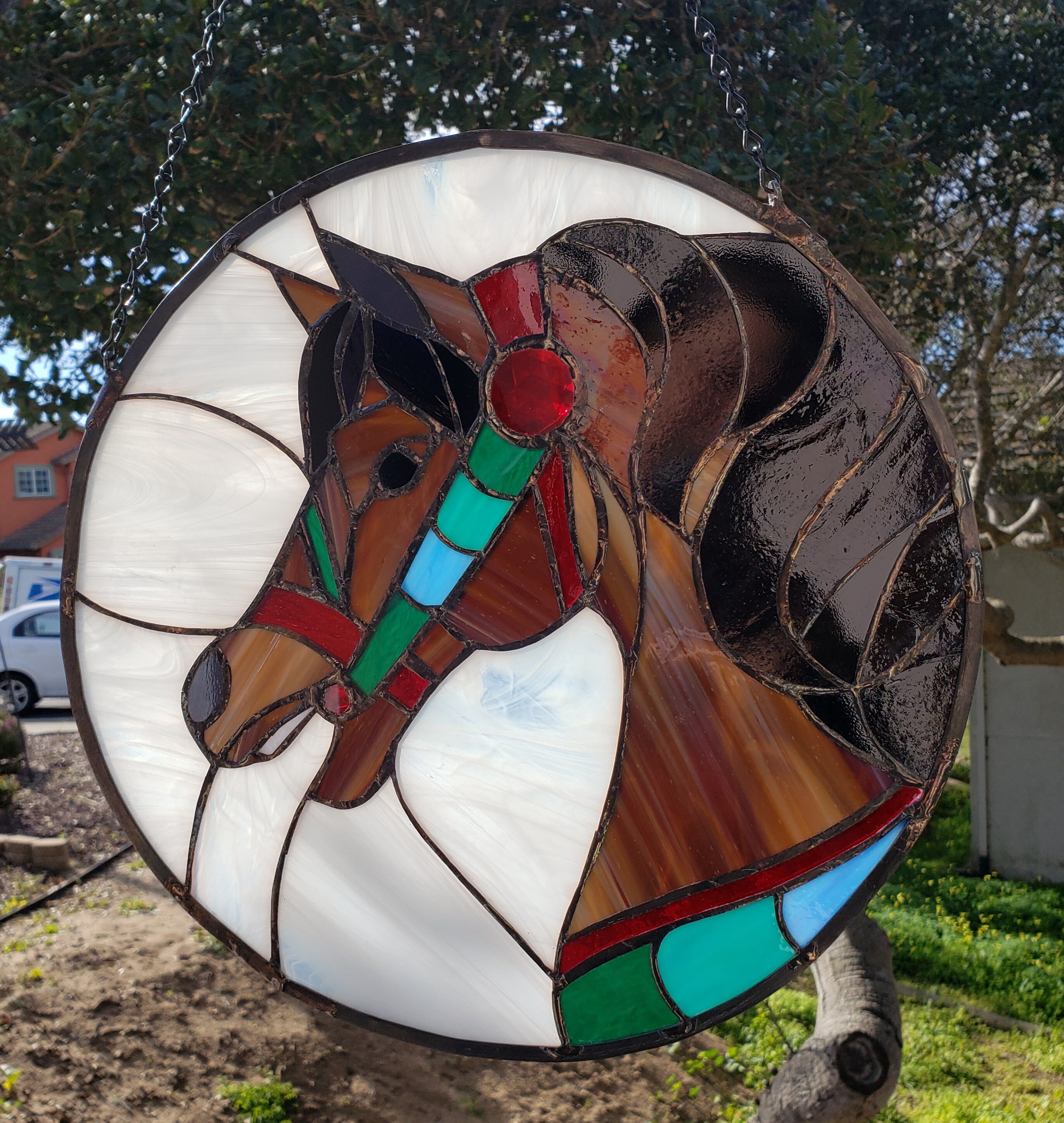 Stained Glass Bay Carousel Horse - Etsy