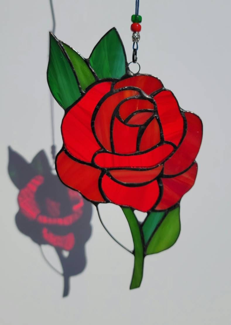 Rose Suncatcher - Etsy