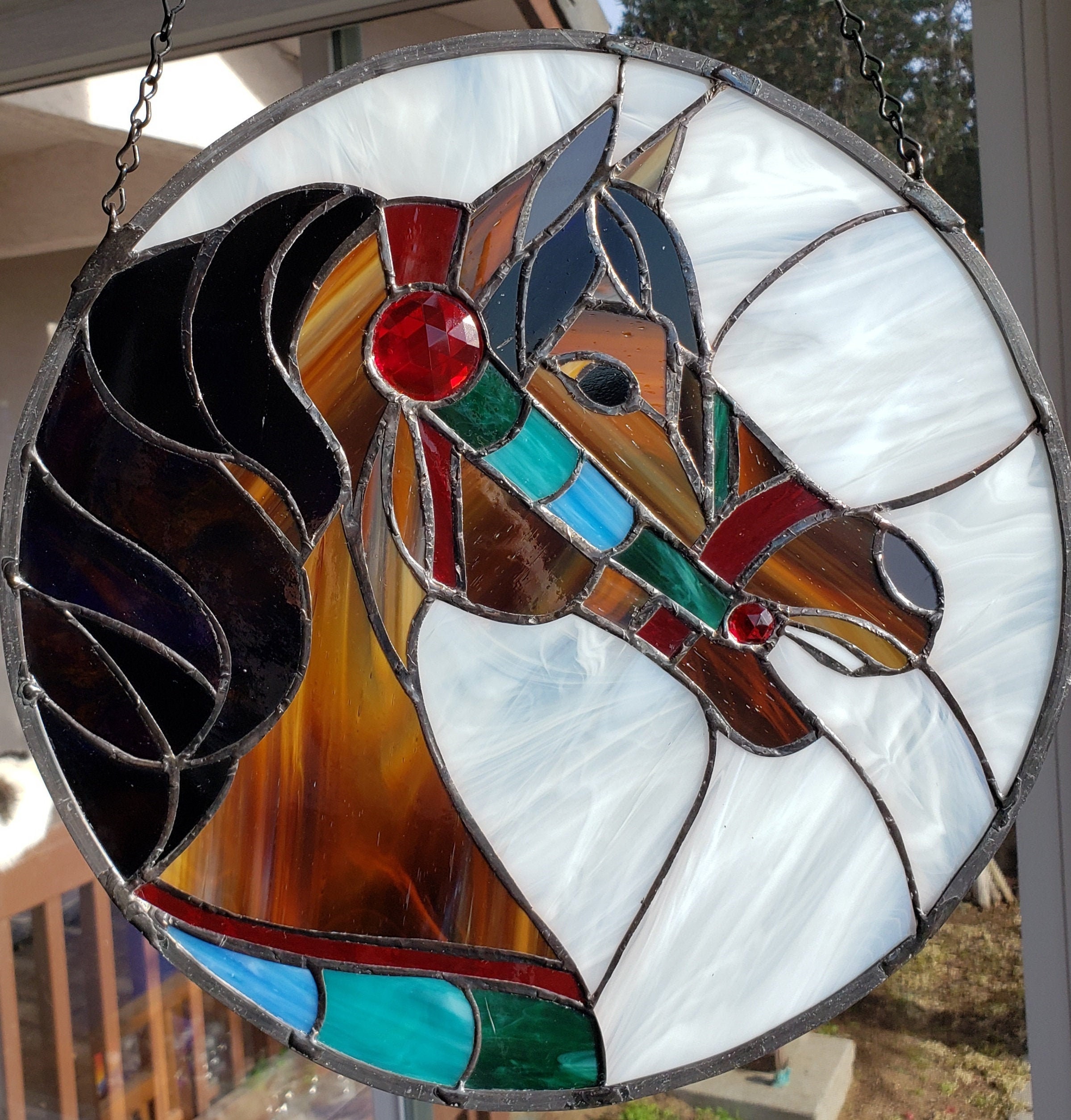 Stained Glass Bay Carousel Horse - Etsy