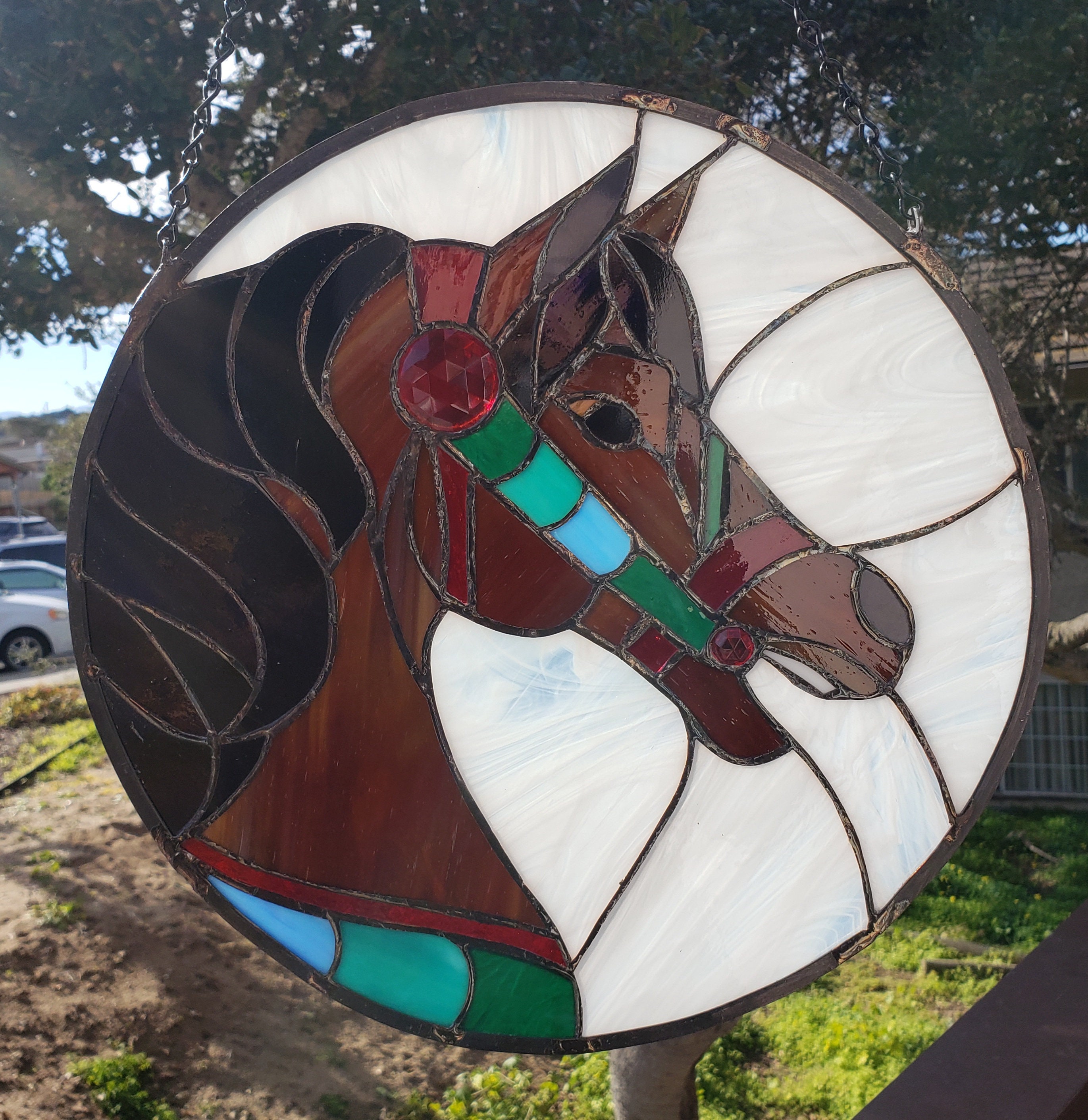 Stained Glass Bay Carousel Horse - Etsy