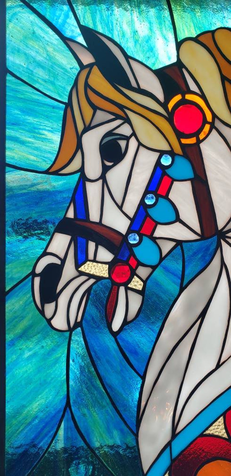 Stained Glass Carousel Horse - Etsy