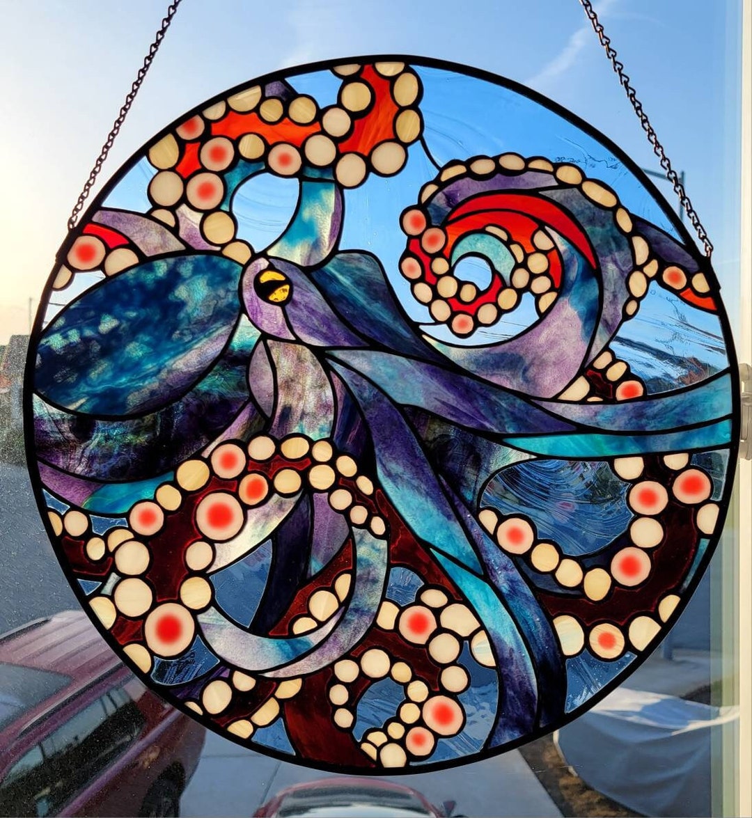 Stained Glass Octopus - Etsy