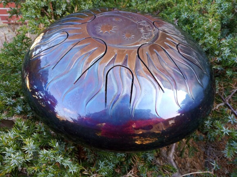 12 steel tongue drum Moon Tank drum handpan | Etsy