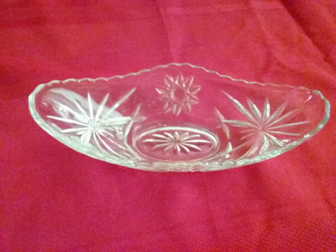 Vintage Oblong Glass Dish - Etsy