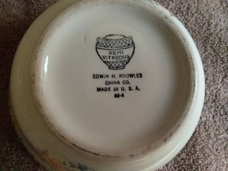 Edwin M. Knowles China Semi Vitreous Bowl - Etsy