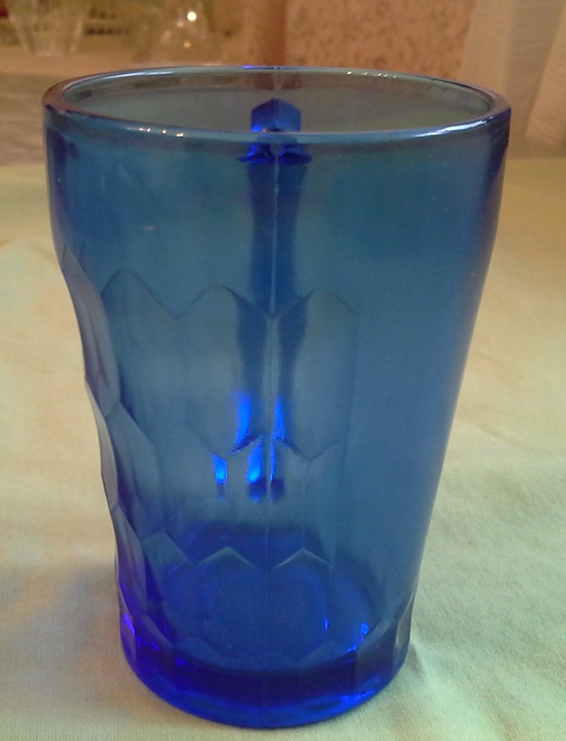 Blue Glass Cup With Handle - Etsy