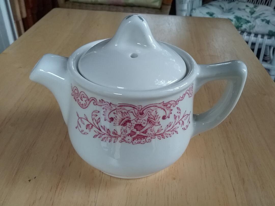 Walker China White Pitcher With Lid - Etsy
