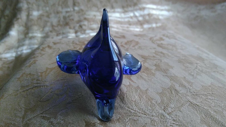 Blue Glass Dolphin - Etsy