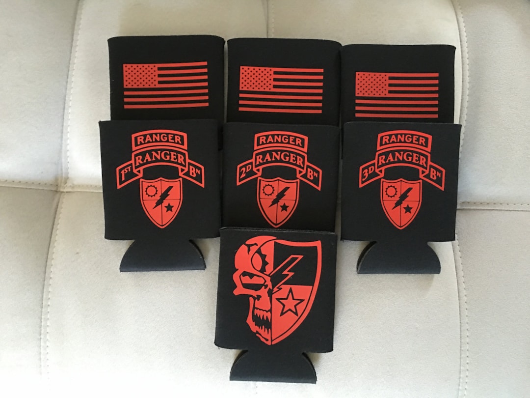 Army Ranger Can Cooler/ranger Tab/ranger Scroll/ranger Dui/american ...