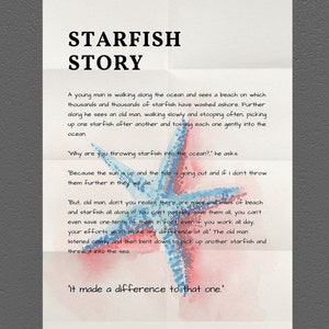 Starfish Story Watercolor Instant Download Printable Beach - Etsy