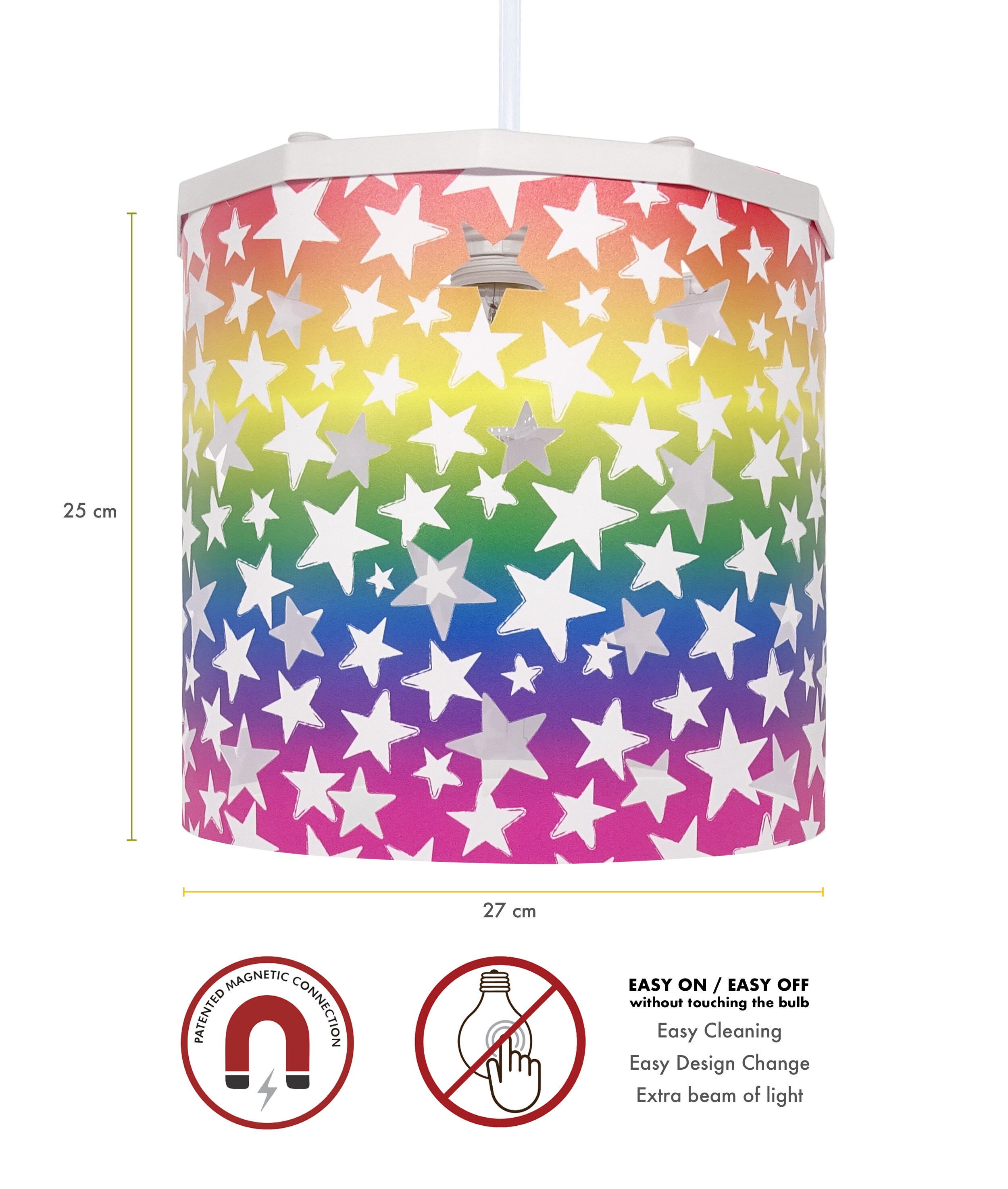 Rainbow Stars Lampshade Ideal for Nursery Beautiful Night | Etsy