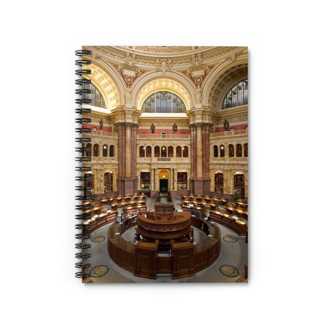 Library of Congress Reading Room Spiral Notebook, Journal, Gift for ...