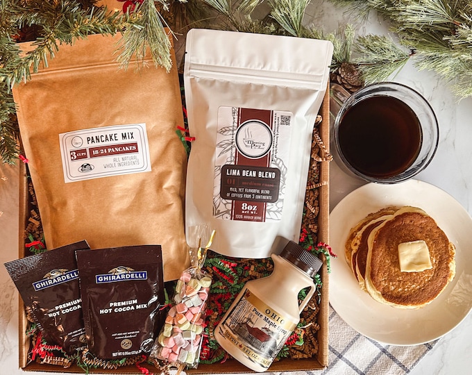 Christmas Breakfast Gift Basket for Families, Pancake Mix, Ohio Maple ...