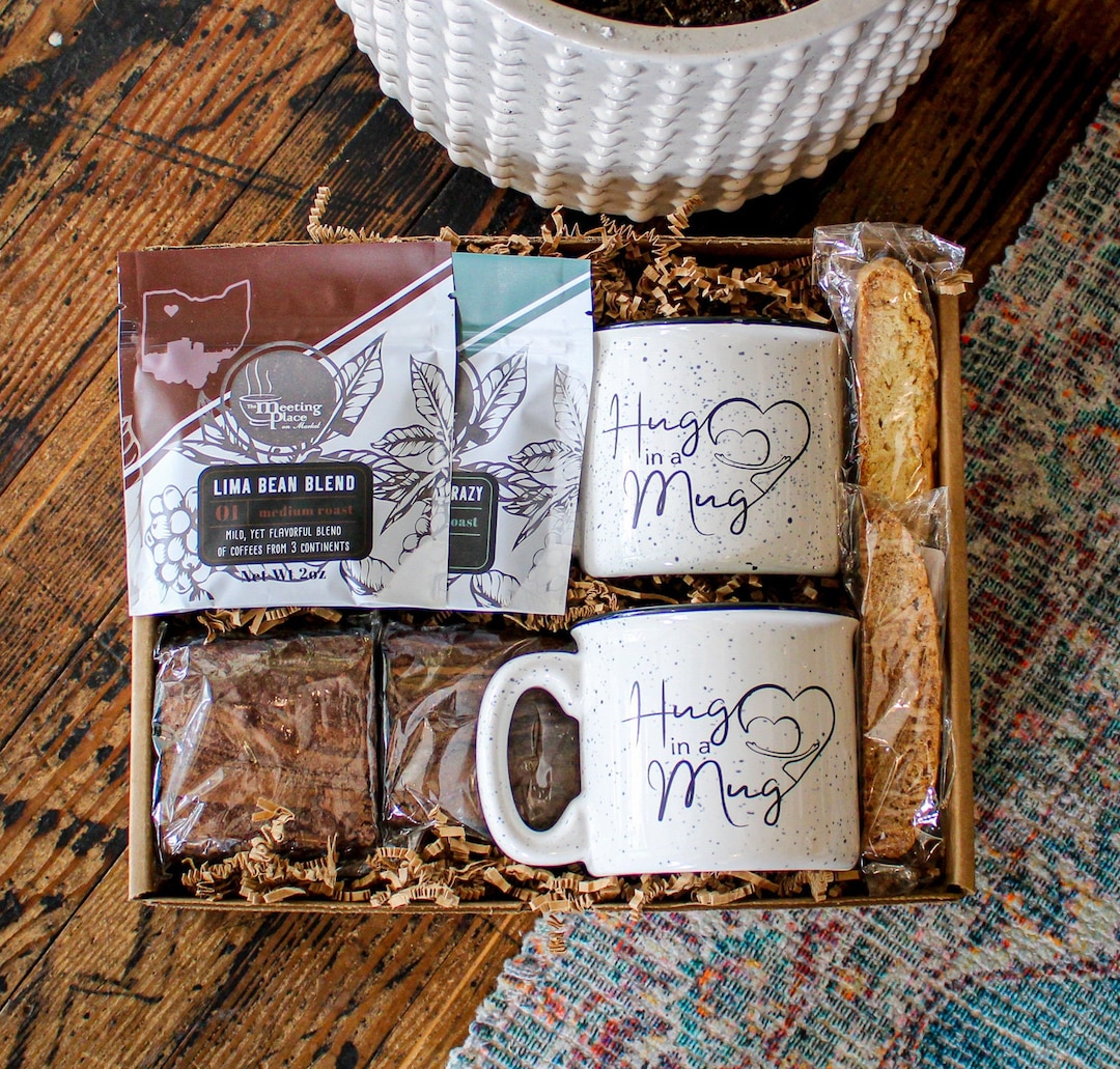 Hug in a Mug Comfort Gift Basket With Gourmet Coffee, Handmade Baked ...