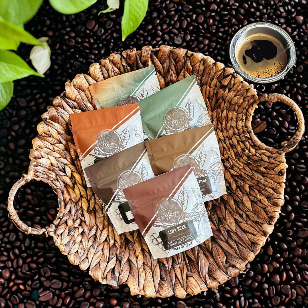 Coffee Lover Gift Set of 6 Gourmet Coffees, Variety Flavored & Origin ...