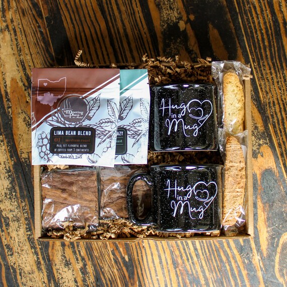 Hug in a Mug Comfort Gift Basket With Gourmet Coffee Handmade | Etsy