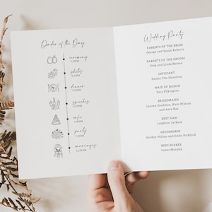 Order of Service, Wedding Booklet, Script Wedding Programme design 1 - Etsy