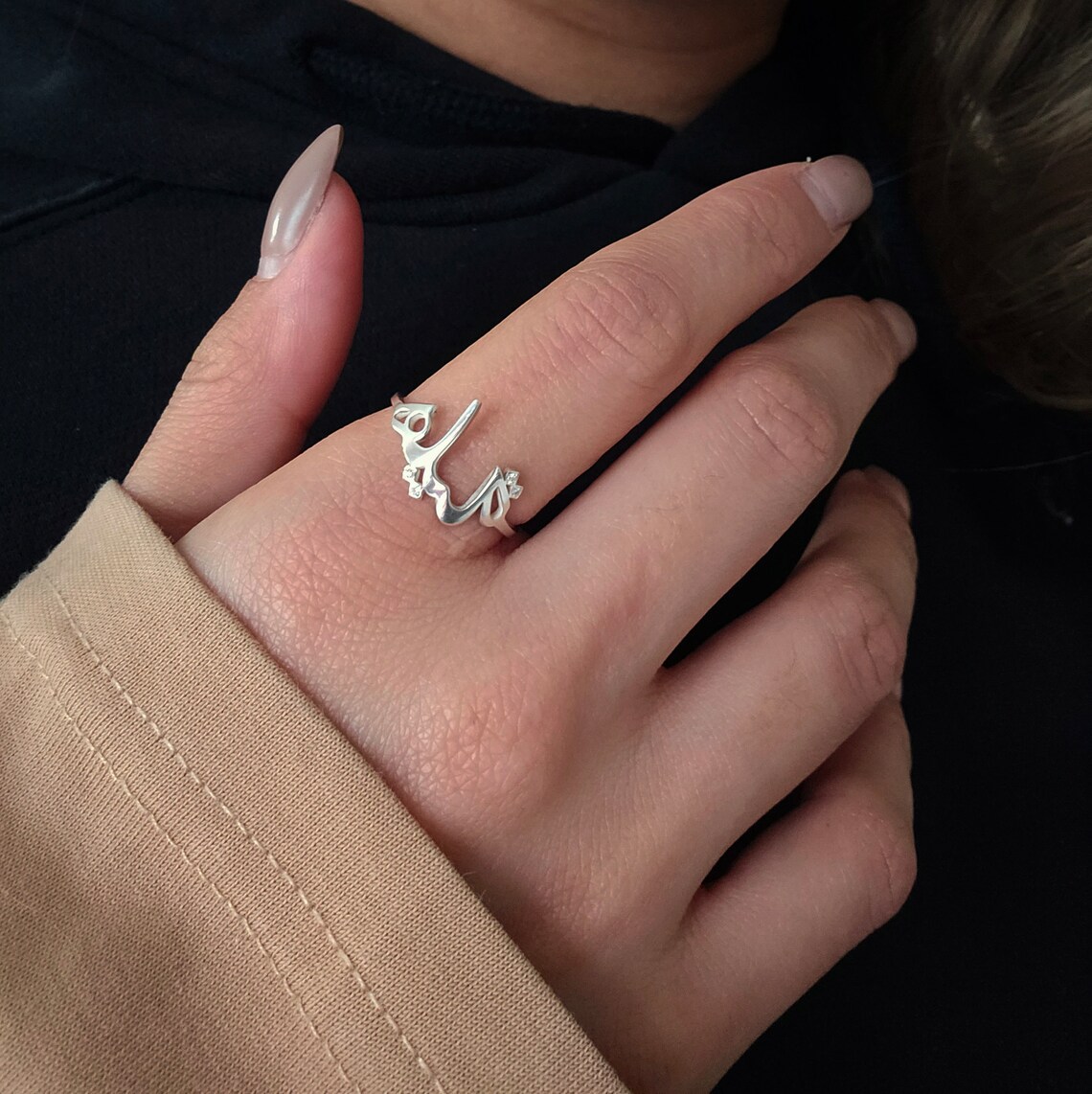 Custom Arabic Name, Personalized Arabic Name Ring, Calligraphy Name ...