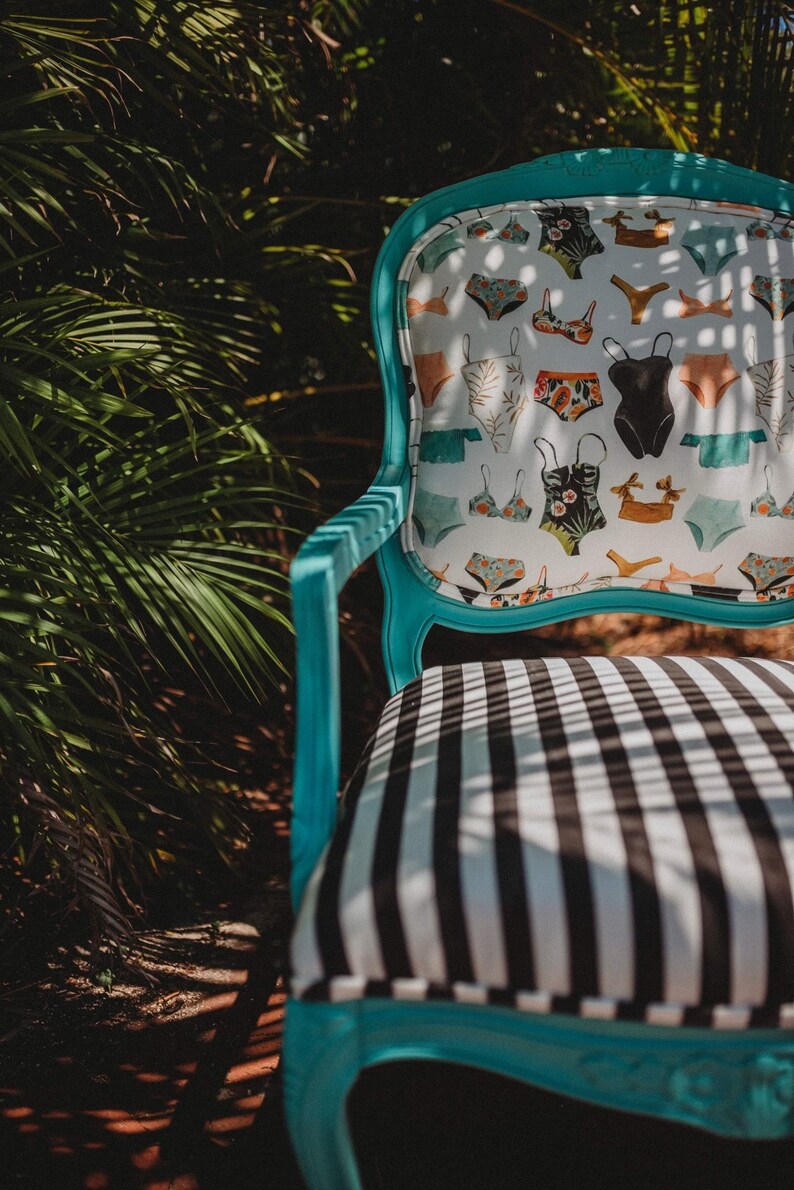 Custom Whimsical Chair : Coastal Cottage Charm, French Style Accent ...