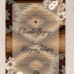 Navajo Rug Wedding Invitation (diné) - Etsy