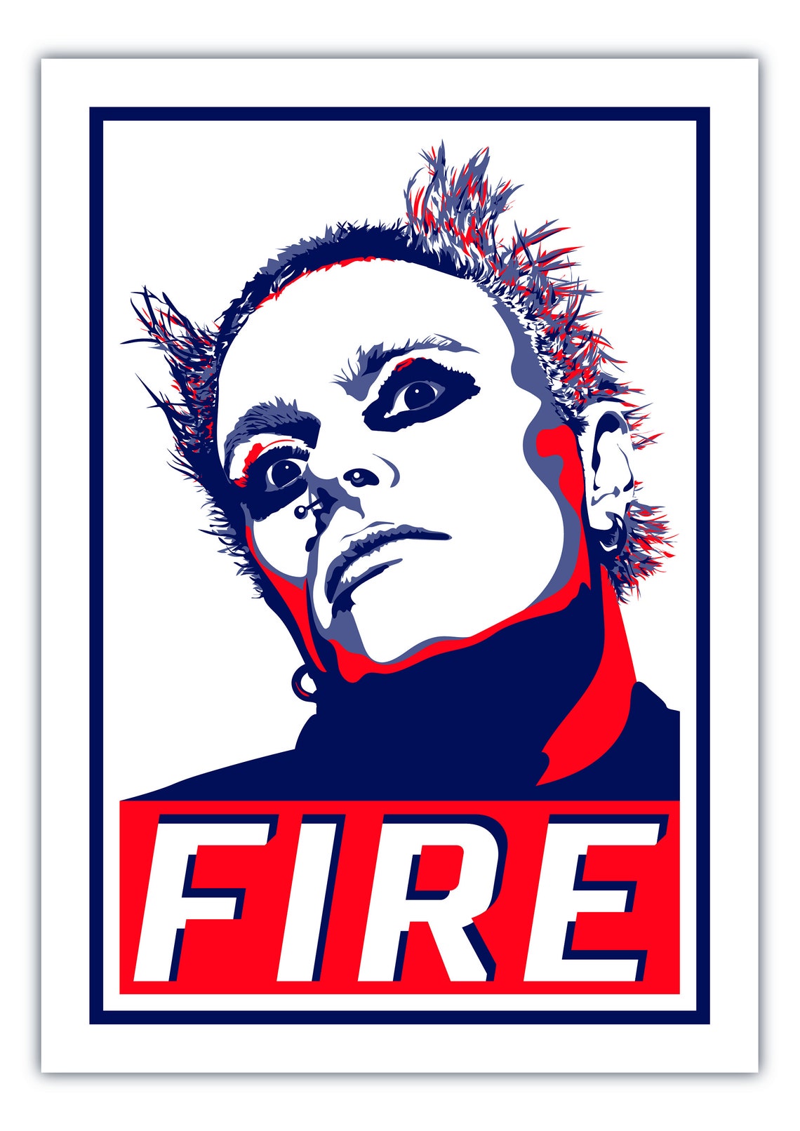 Keith Flint A3 Art Print Keef the Prodigy Firestarter - Etsy Denmark