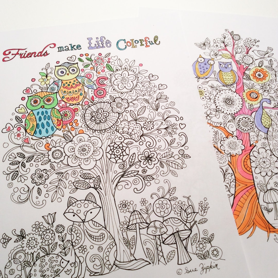 Instant Download Set of 2 Tree of Life Coloring Book Pages Pdf - Etsy