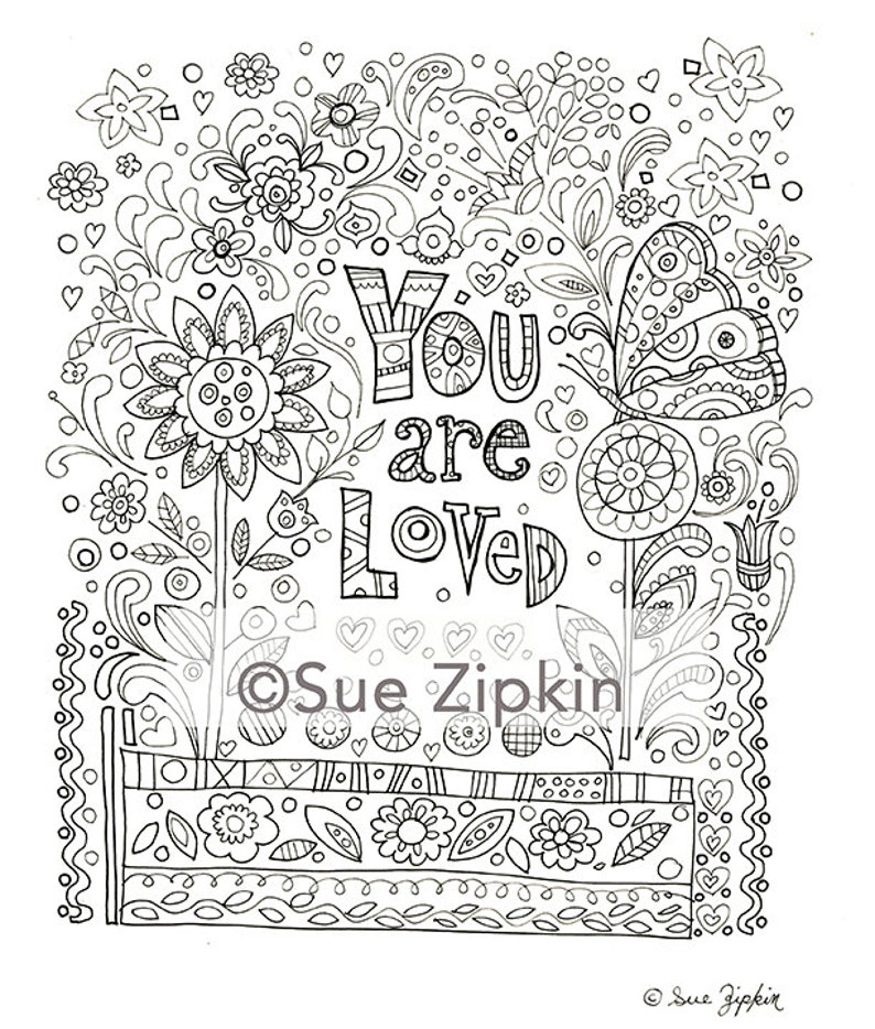 Mixed Coloring Book Page Art PDF - Etsy