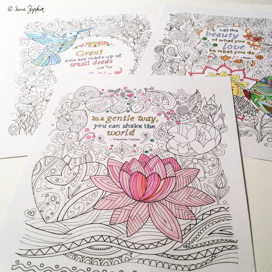 Printable, Inspirational Coloring Book PDF - Etsy