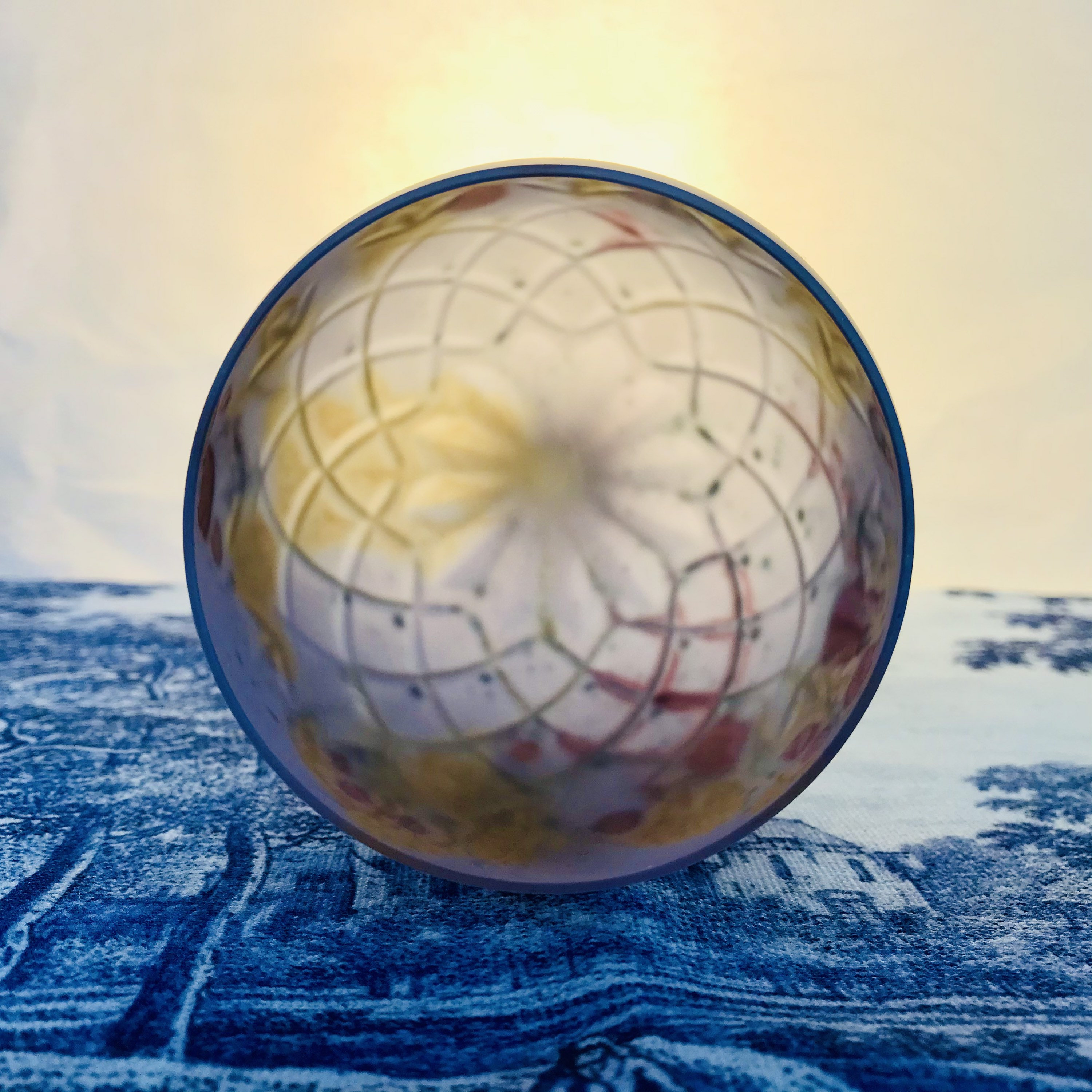 Midcentury Cut Foot Glass Purple Cup Stained Glass Art - Etsy