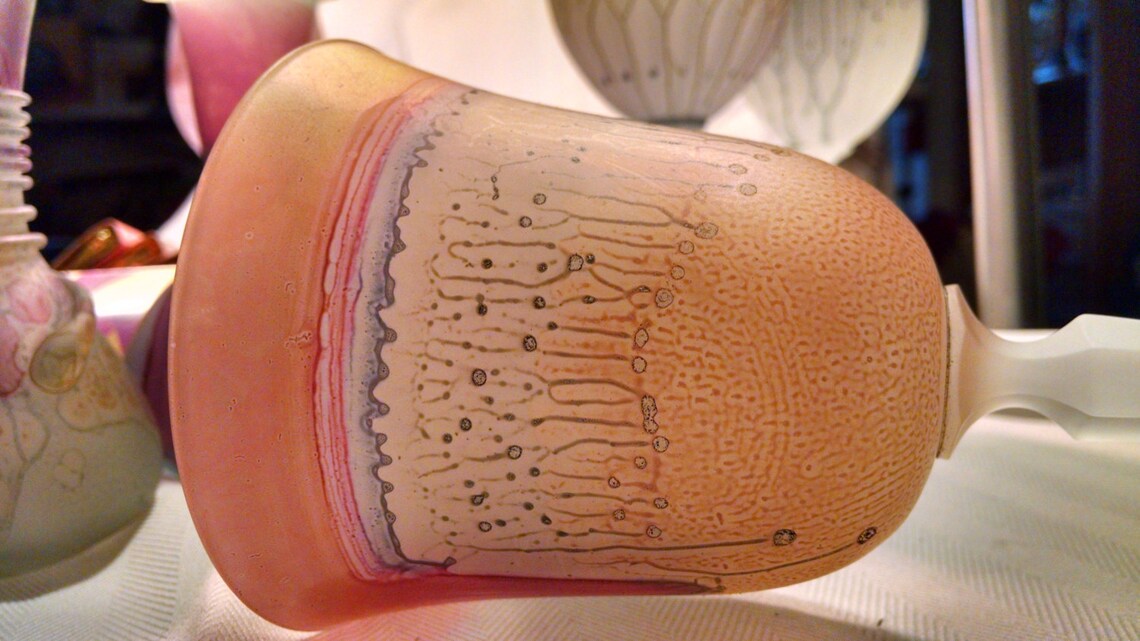 Set of 6 Golden Sheen Red & Blue on Bronze Cocktail | Etsy