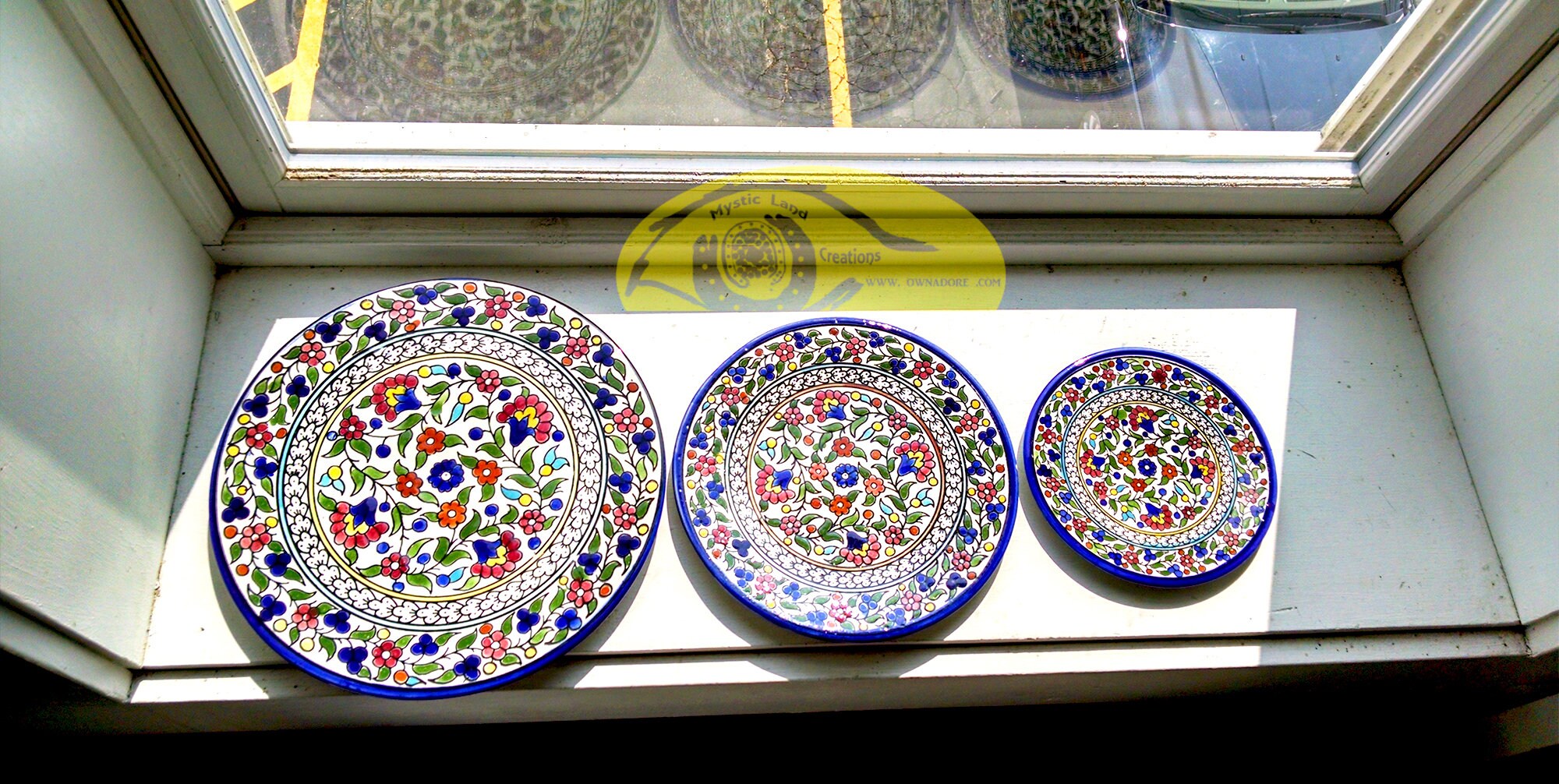 Set of 13 Colorful Floral Ceramic Serving Ware | Ramadan Gift for Mom ...