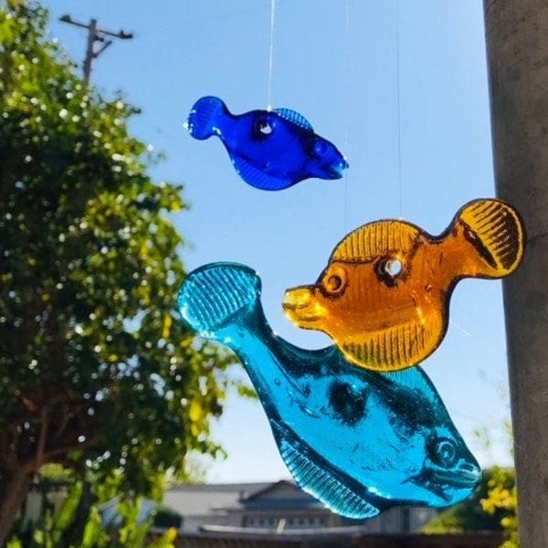Glass Hanging Fish - Etsy