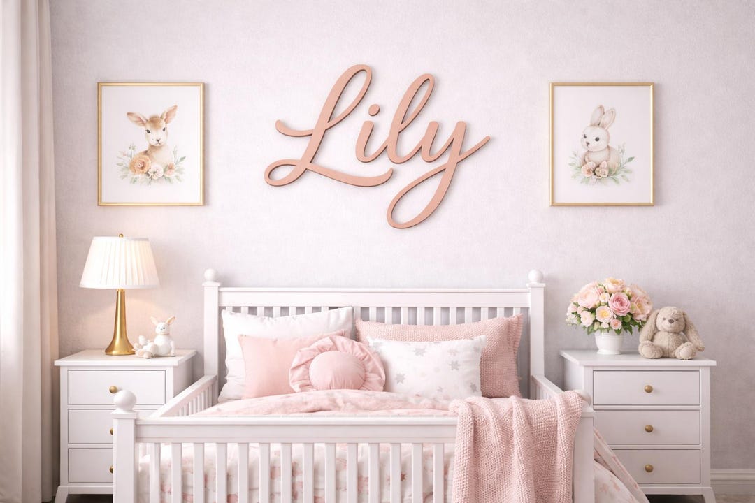 Personalised Wooden Name Sign | Custom Nursery, Kids Room Wall Decor - Etsy