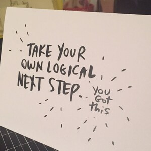 Take Your Next Logical Step, You Got This Card, Encouragement Card - Etsy