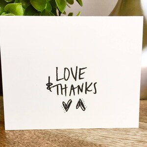 Love and Thanks Card, Love Card, Gratitude Card - Etsy