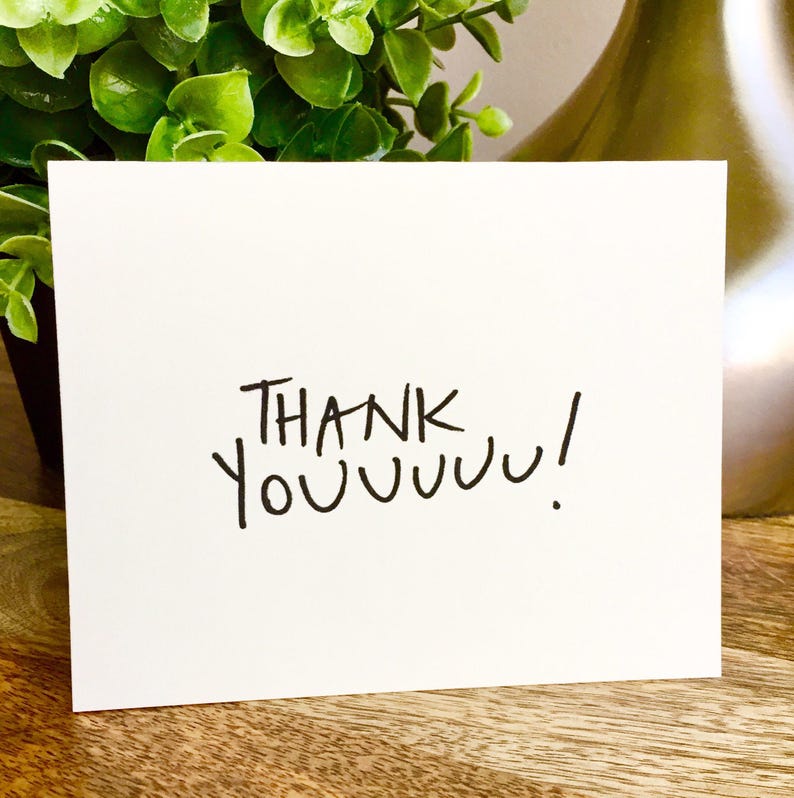 Thank Youuuu Card - Etsy