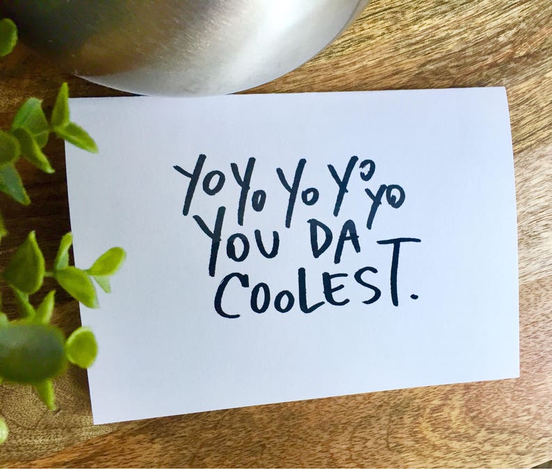 You're the Coolest Yo Yo Yo Yo Cool Friendship Card - Etsy