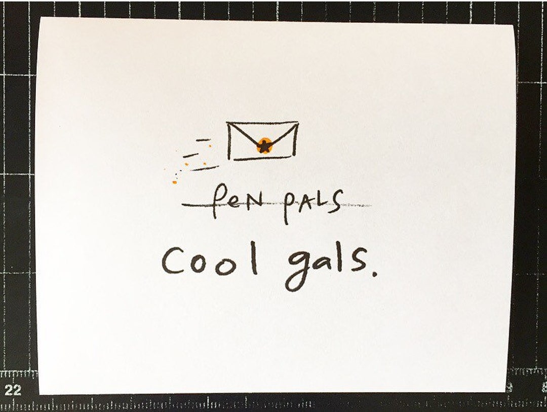 Pen Pals Cool Gals Card, Pen Pals Card, Women's Day Cards - Etsy