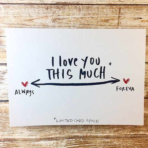 Buy I Love You This Much Card Anniversary Card Social Distancing Online ...