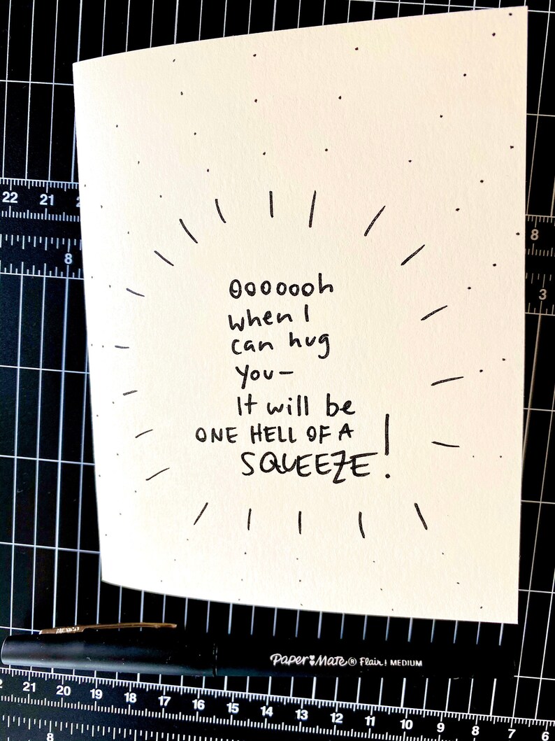 Hug card Social Distance/Quarantine Card Reach out with Love | Etsy