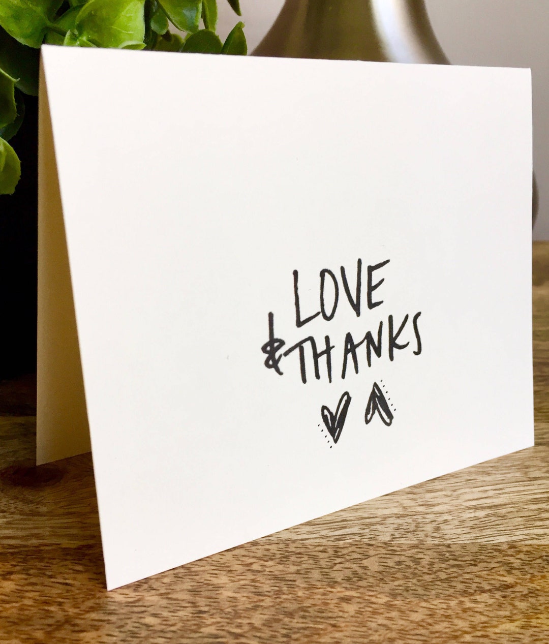 Love and Thanks Card, Love Card, Gratitude Card - Etsy
