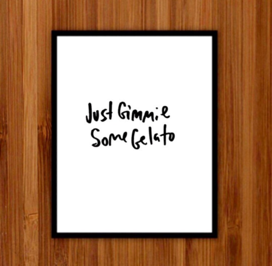 Gelato, Instant Download, Printable Art, Wall Decor, Print, Food Print ...