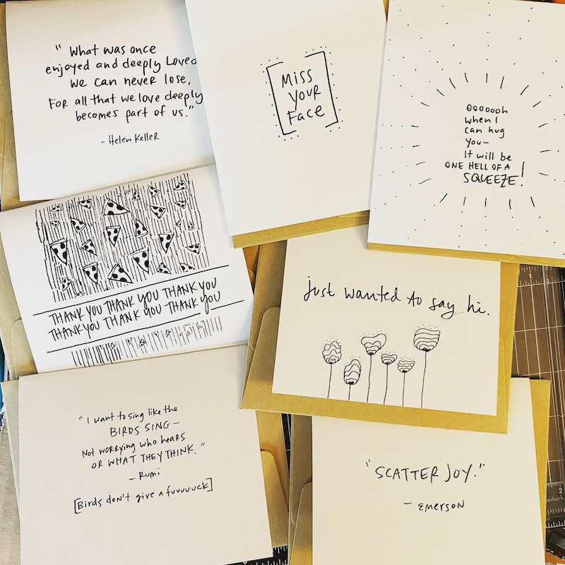 Pk 5 Christmas Cards - Etsy