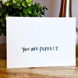 You Are Perfect Card, Love Card - Etsy