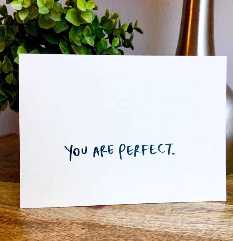 You Are Perfect Card Love Card | Etsy