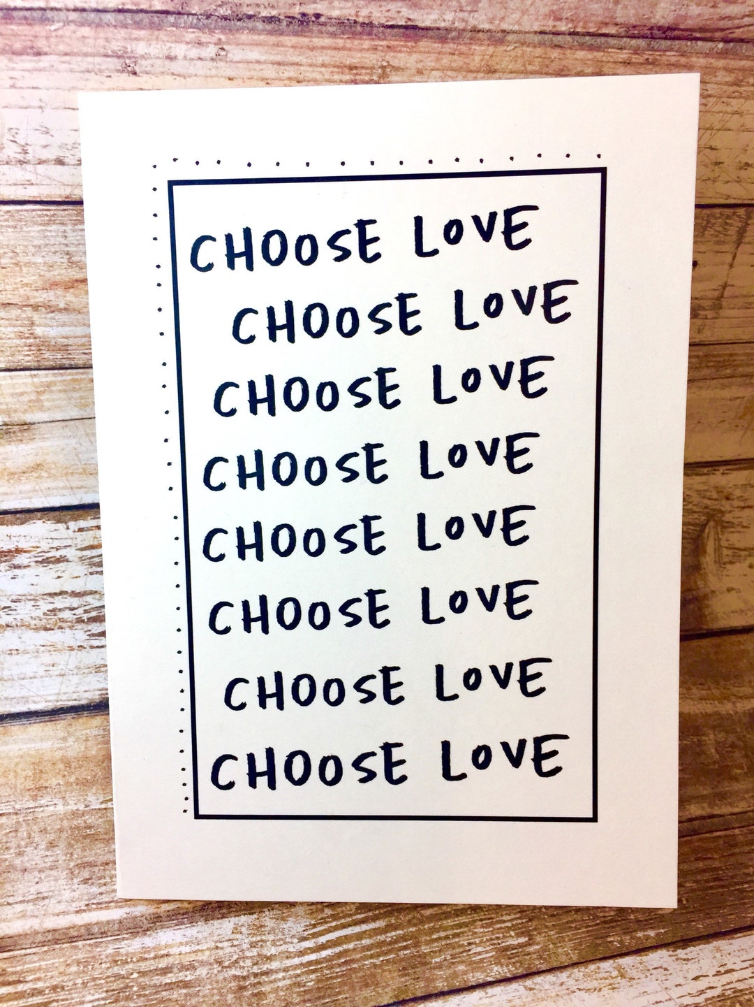 Choose Love, Love Card - Etsy