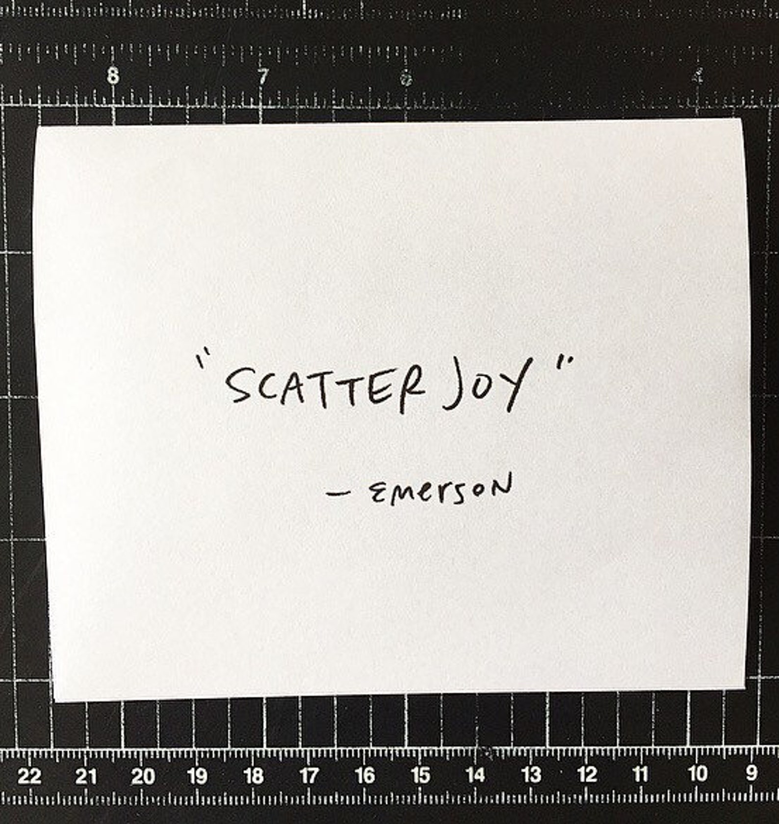 Scatter Joy, Ralph Waldo Emerson Quote, Encouragement Card - Etsy